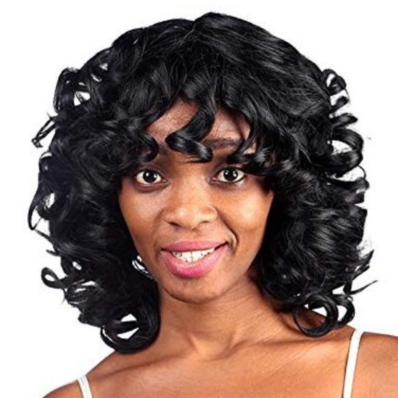Fashiondeityshair | Accessories | Black Curly Full Cap Wig Nwt | Poshmark